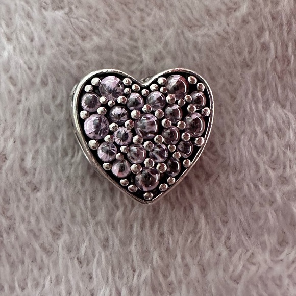 Pandora | Accessories | Authentic Pandora Pink Dazzling Heart Charm ...